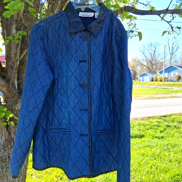 Laura Scott | Jackets & Coats | Laura Scott Blue Quilted Womens Jacket ...